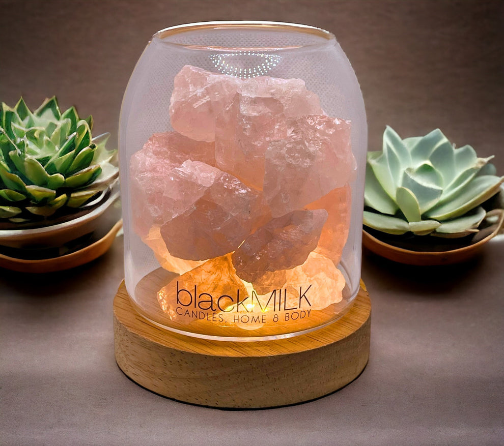Wellness Crystal Light Diffuser - Rose Quartz – blackmilkcandles